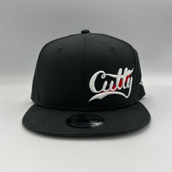 Snapback - Classic Script in WHITE/RED Puff on “BLACK” – Cutty Clothing